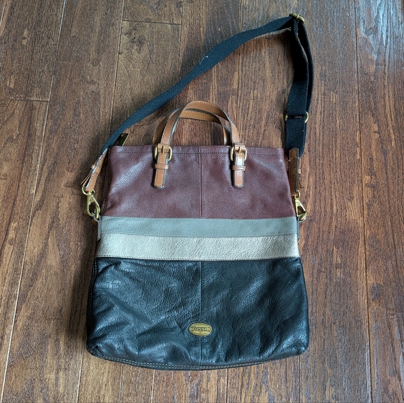 Fossil | Bags | Fossil Womens Uptown Foldover Crossbody Leather ...